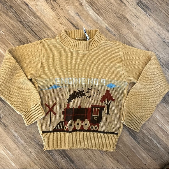 Vintage | Shirts & Tops | Boys Vintage 7s Engine No 9 Train Logo Knit ...